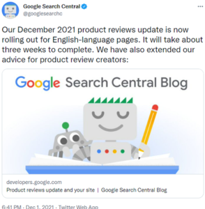 Google's December 2021 Product Reviews Update Is Finished Rolling Out